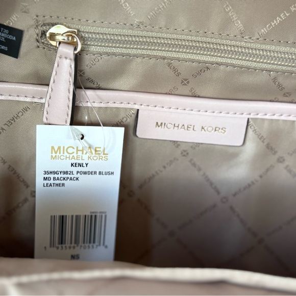 Michael Kors | Bags | Michael Kors Kenly Medium Backpack Pink Gold ...